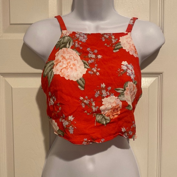 Forever 21 | Tops | Small Bright Melon Colored Sleeveless Cropped Top ...